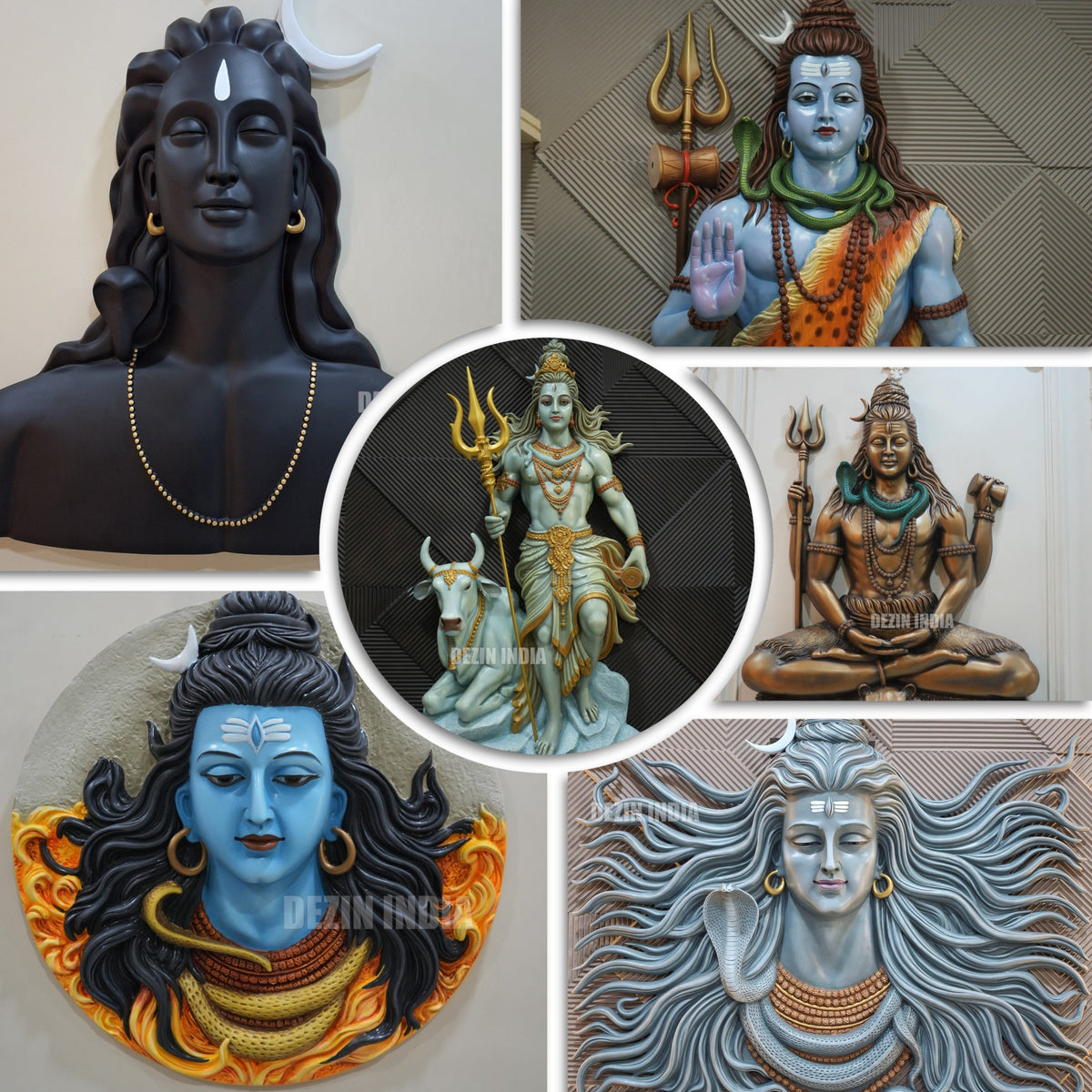 Lord Shiva Wall Murals & Sculptures | Meditative & Mahakal Murti | Dez ...