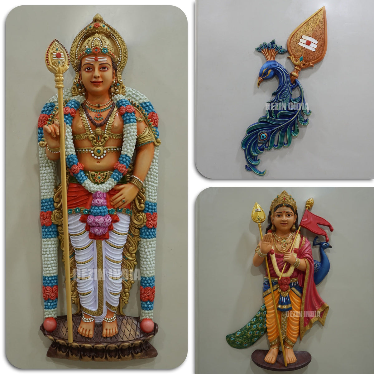 Lord Murugan Wall Murals | South Indian Divine Decor for Home & Temple ...