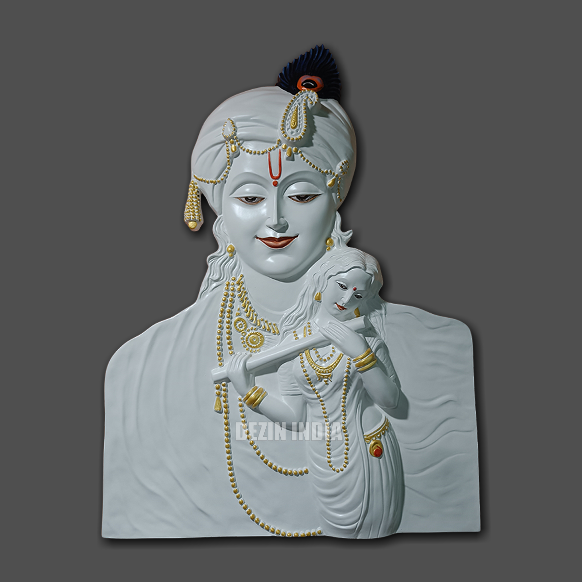DA-10 Lord Shri Krishna Wall Hanging Sculpture - 3x2ft – Dezin India