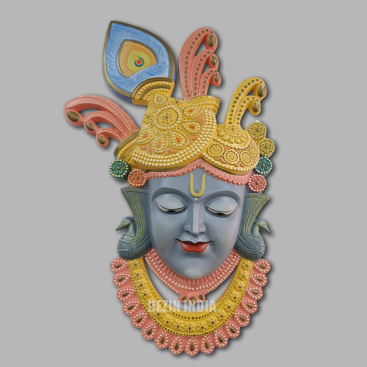 DA-27 Lord Shrinathji Nathdwara Face Wall Hanging Sculpture - 4x2.5ft ...