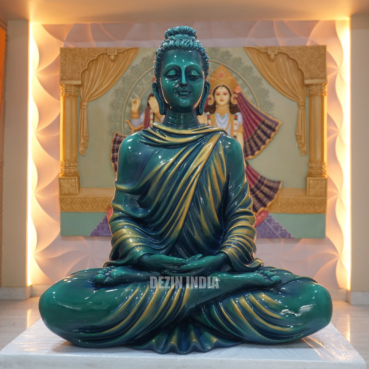 Lord Buddha Meditating Statue - 36x33 inch | Peace & Serenity | Dezin ...