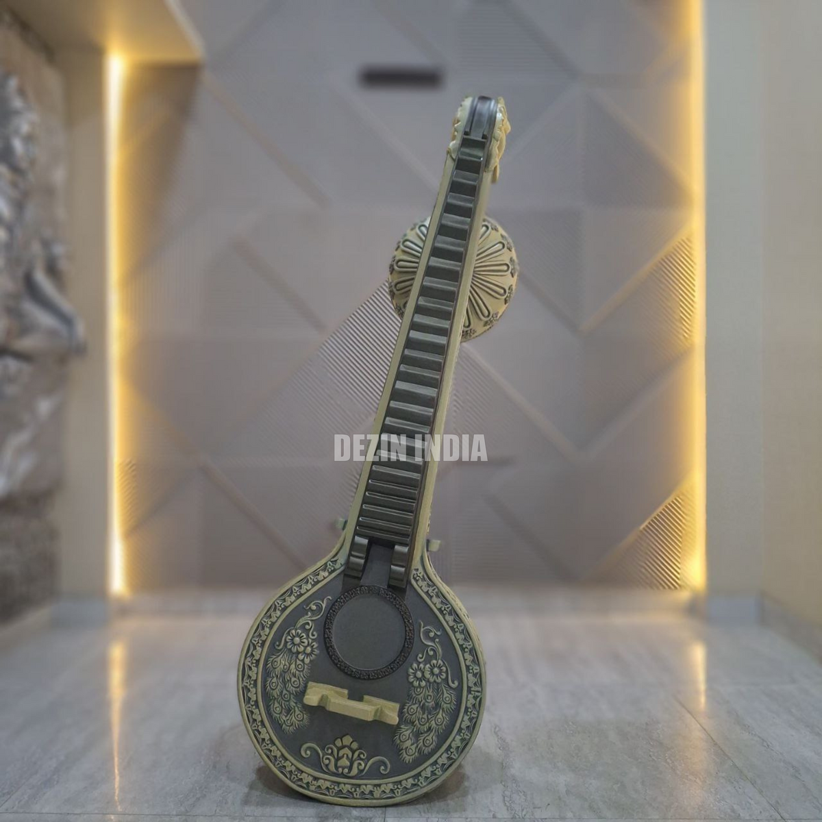 Rudra Veena Decorative Sculpture 5.5ft | Indian Classical Music Wall A ...