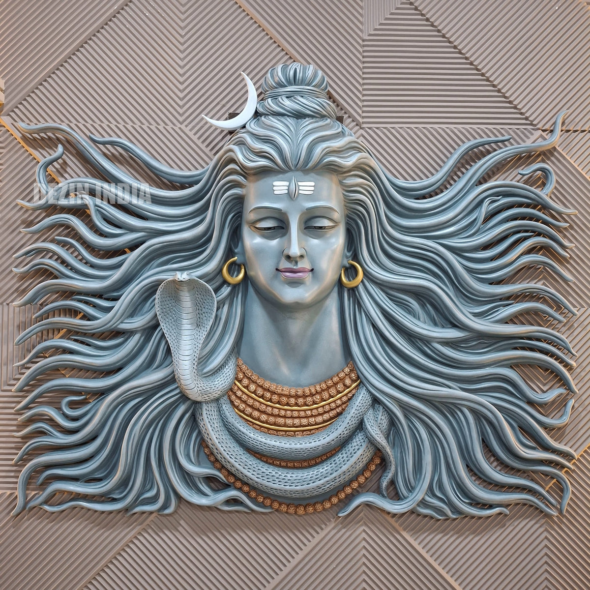 Lord Shiva Wall Mural - 4x5ft | Divine & Artistic Decor | Dezin India