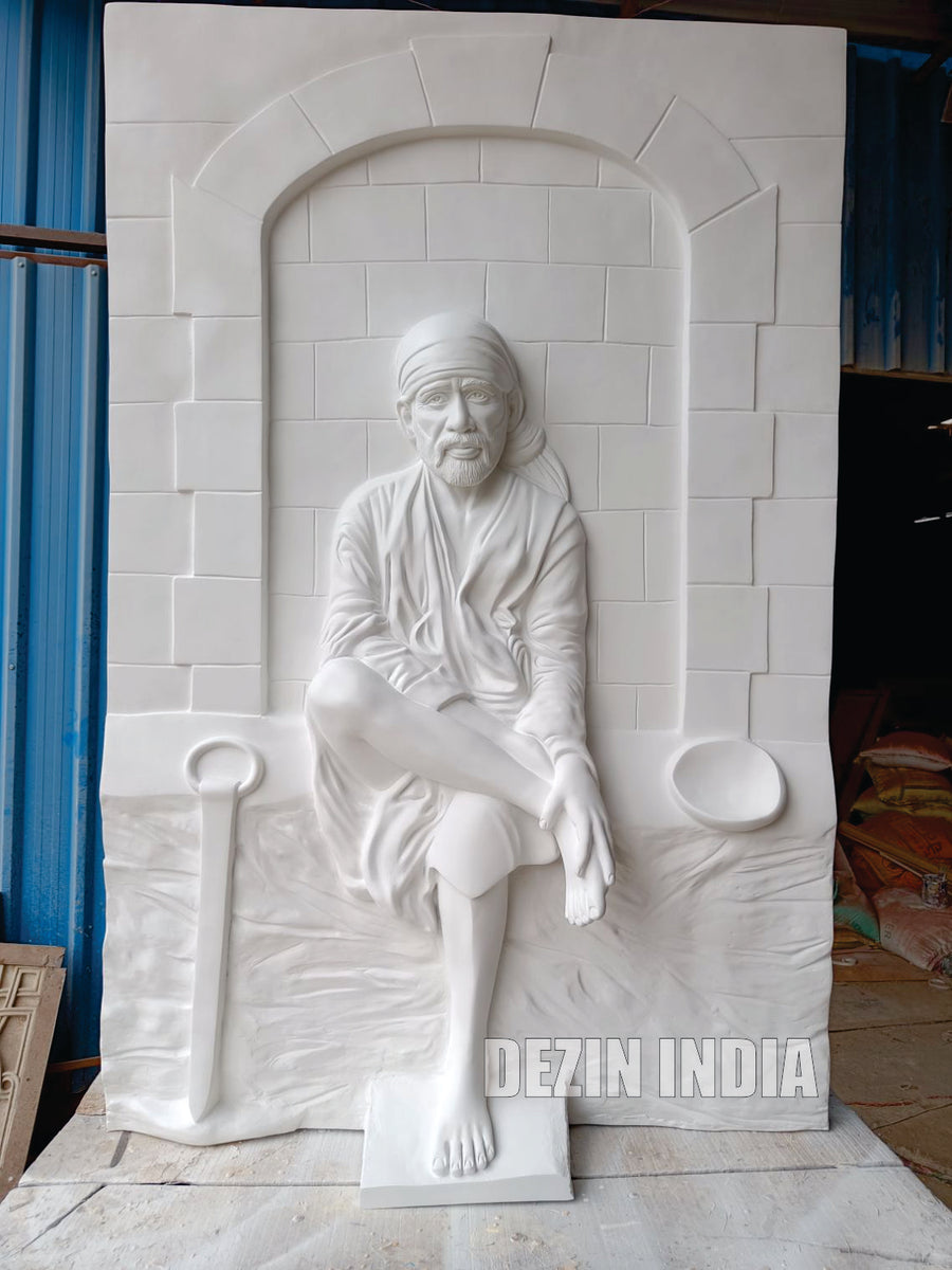 DA-24 Shirdi Sai Baba Wall Sculpture - 5.5x3.5ft – Dezin India