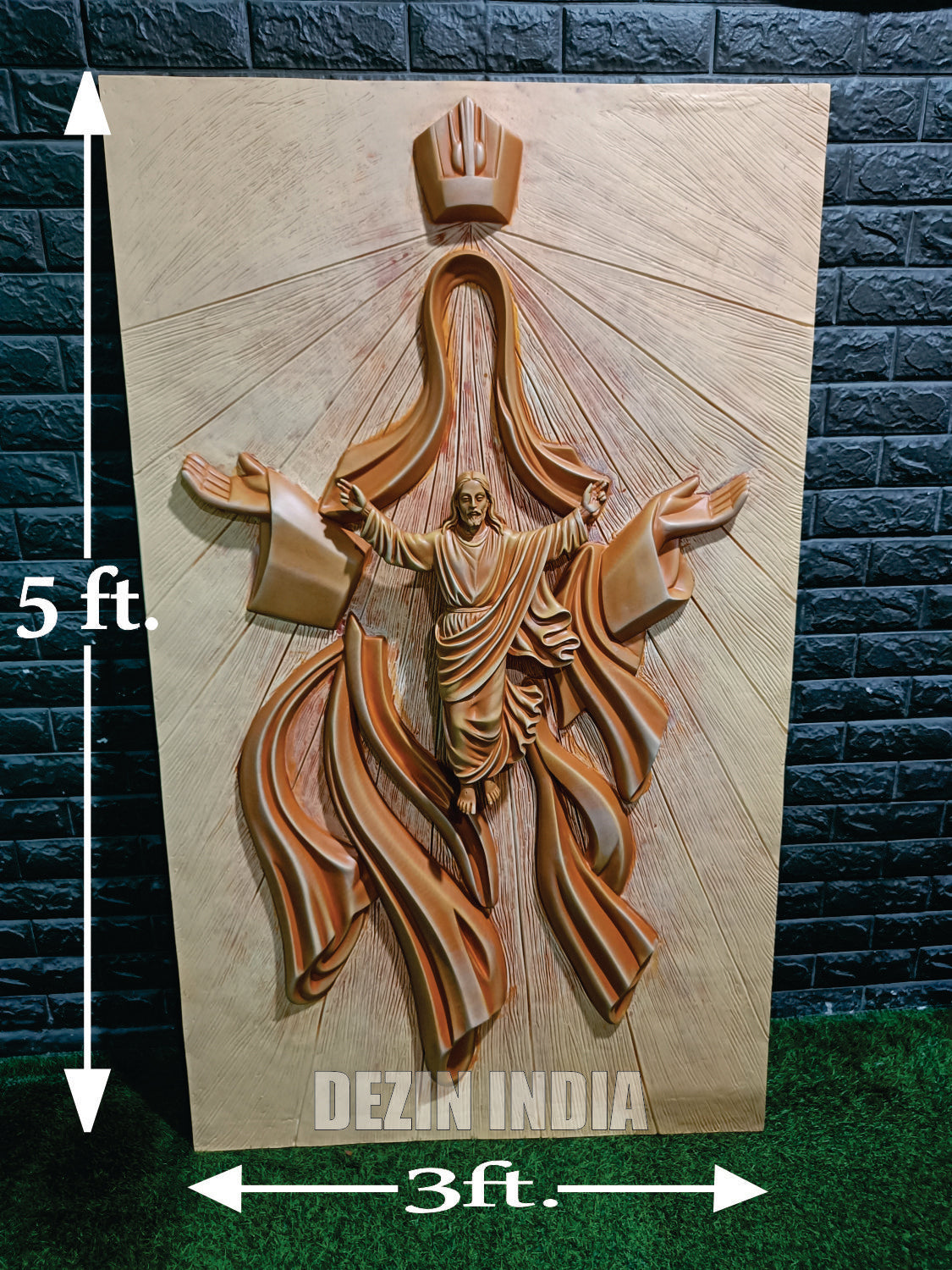 DA-83 Jesus Wall Hanging Sculpture - 5x3ft – Dezin India
