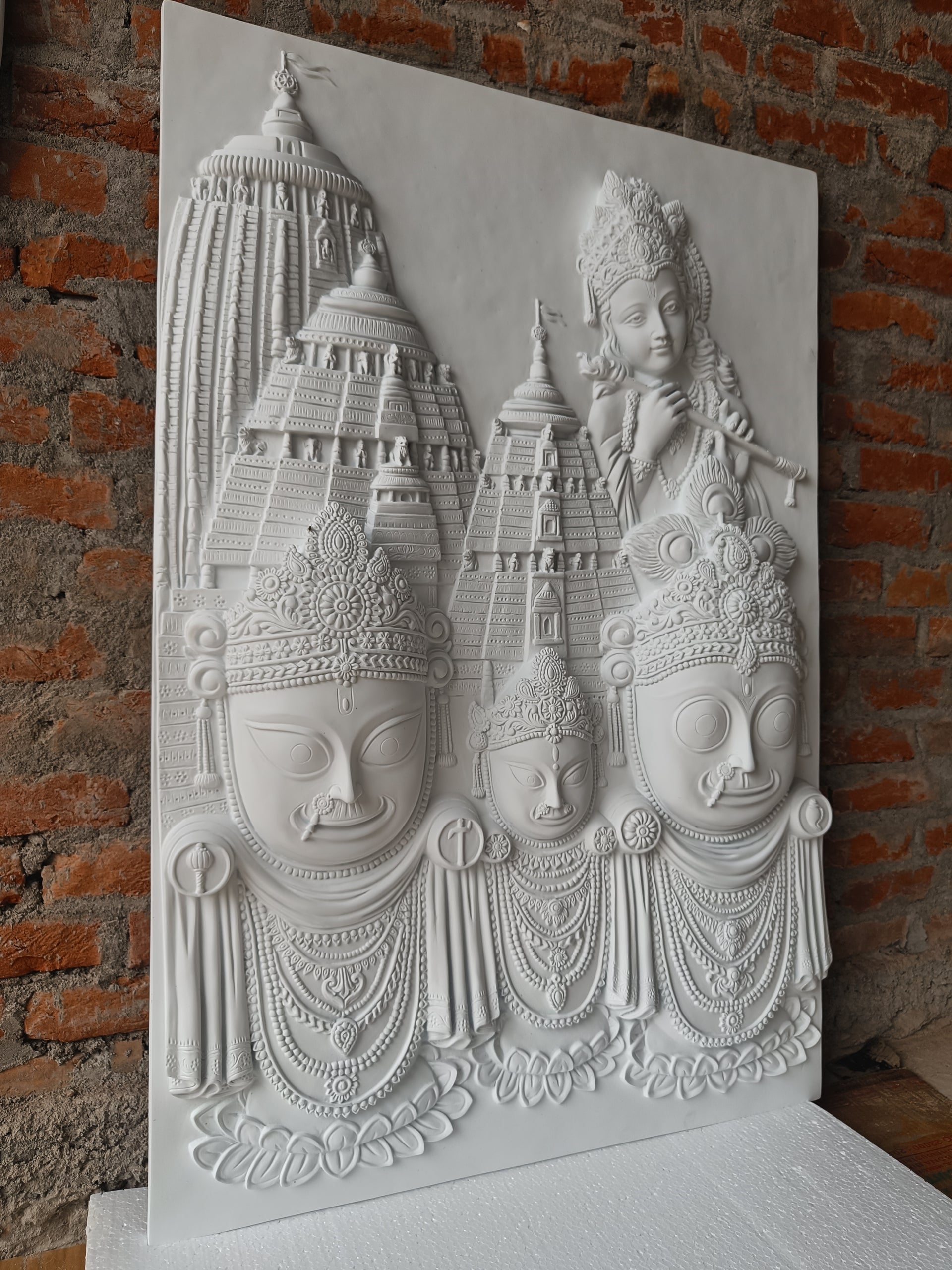 DA-73 Jagannath Temple Wall Hanging Sculpture-4.5x3ft – Dezin India