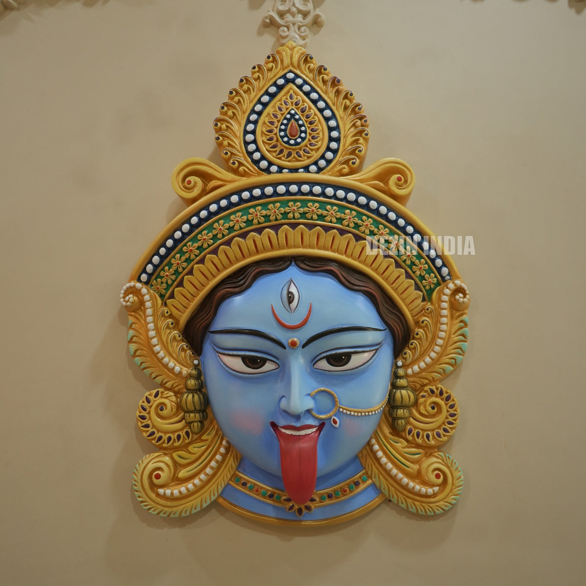 DA-121 Kali Maa Wall Hanging Sculpture - 2.5ft – Dezin India